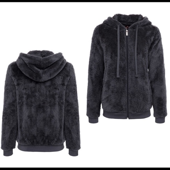 Jackets & Coats | Gray Plush Hoodie | Poshmark